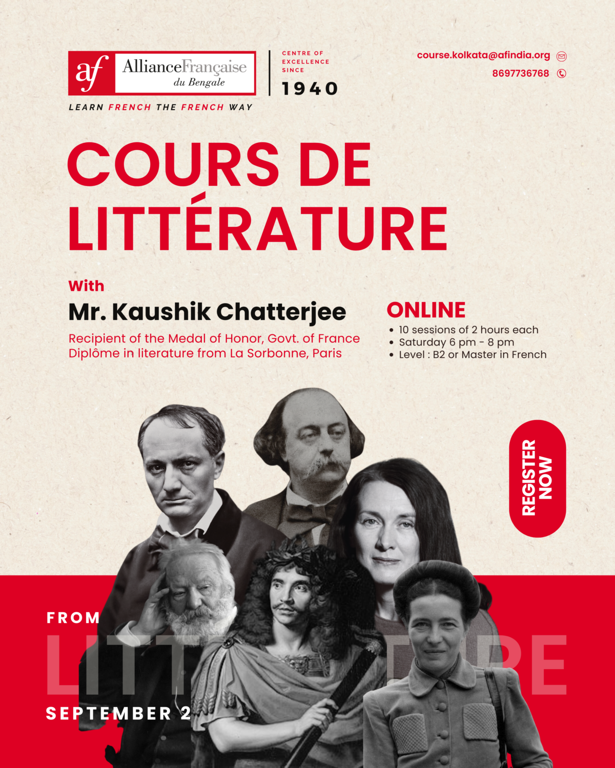 Literature Classes – Alliance française du Bengale