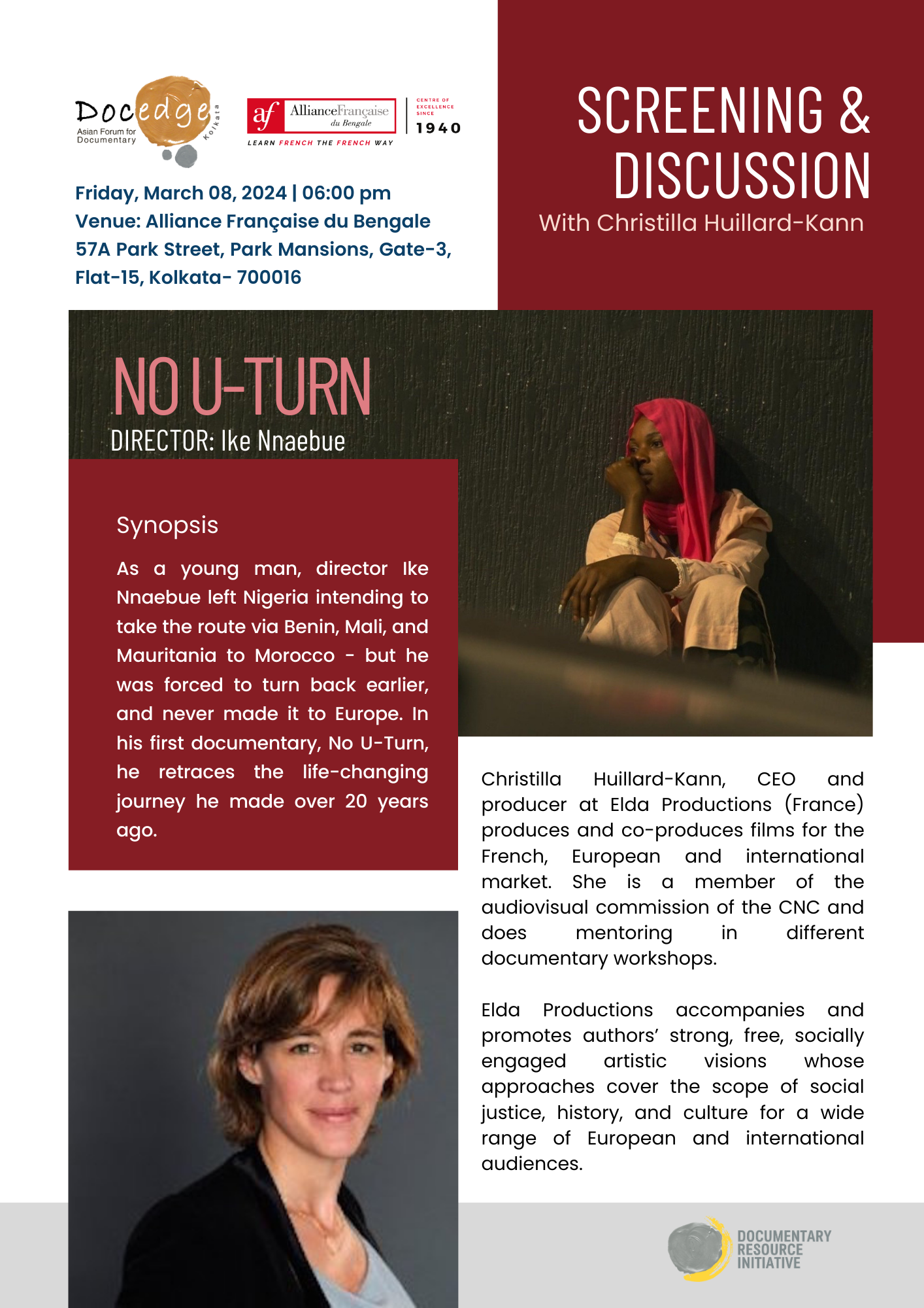 SCREENING OF DOCUMENTARY ‘NO U-TURN’ & DISCUSSION WITH PRODUCER ...